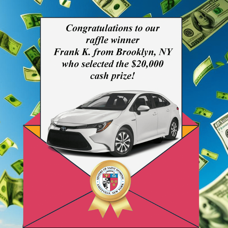 Car Raffle Winner | Sisters of St. Dominic