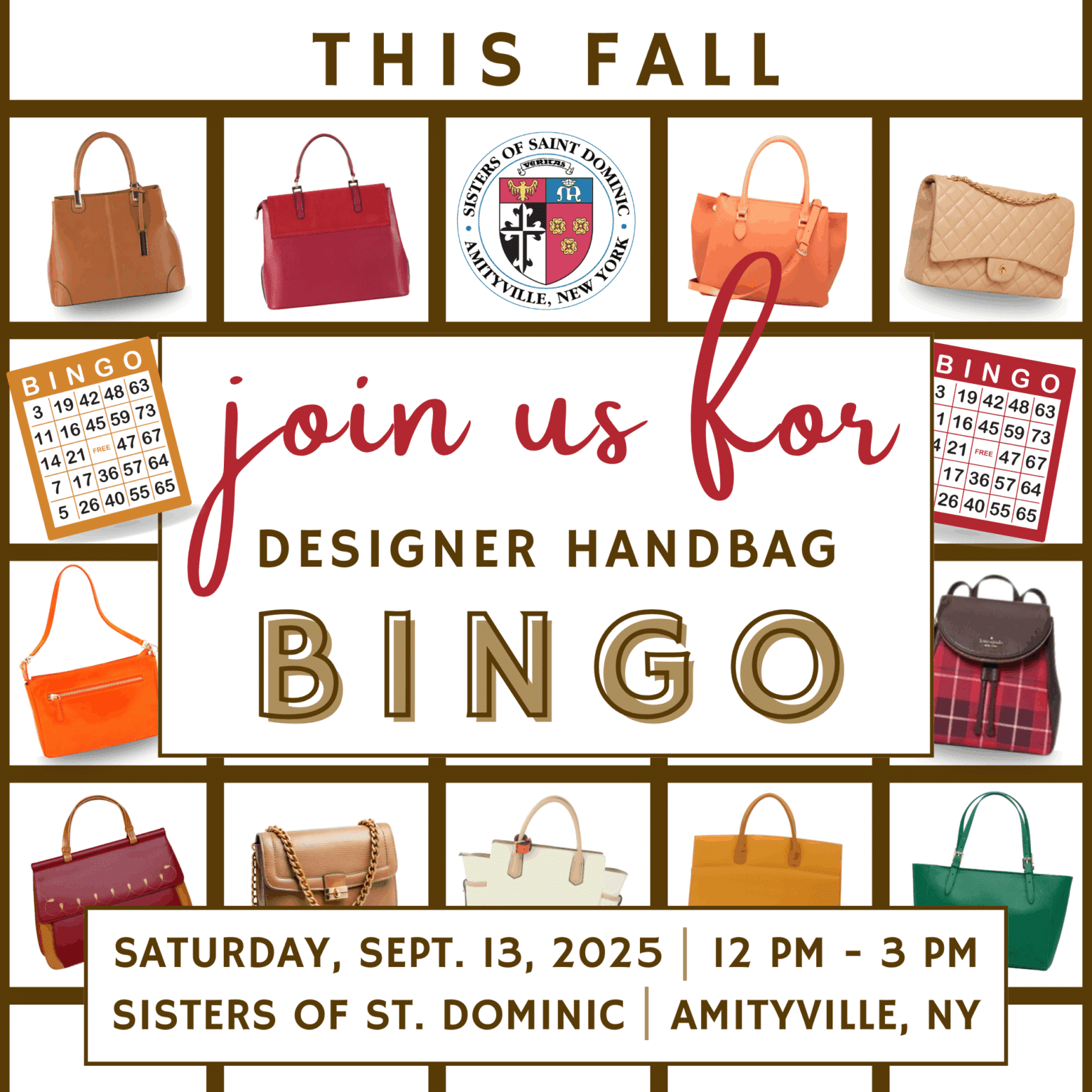 Designer Handbag BINGO – Fall 2025 | Sisters of St. Dominic